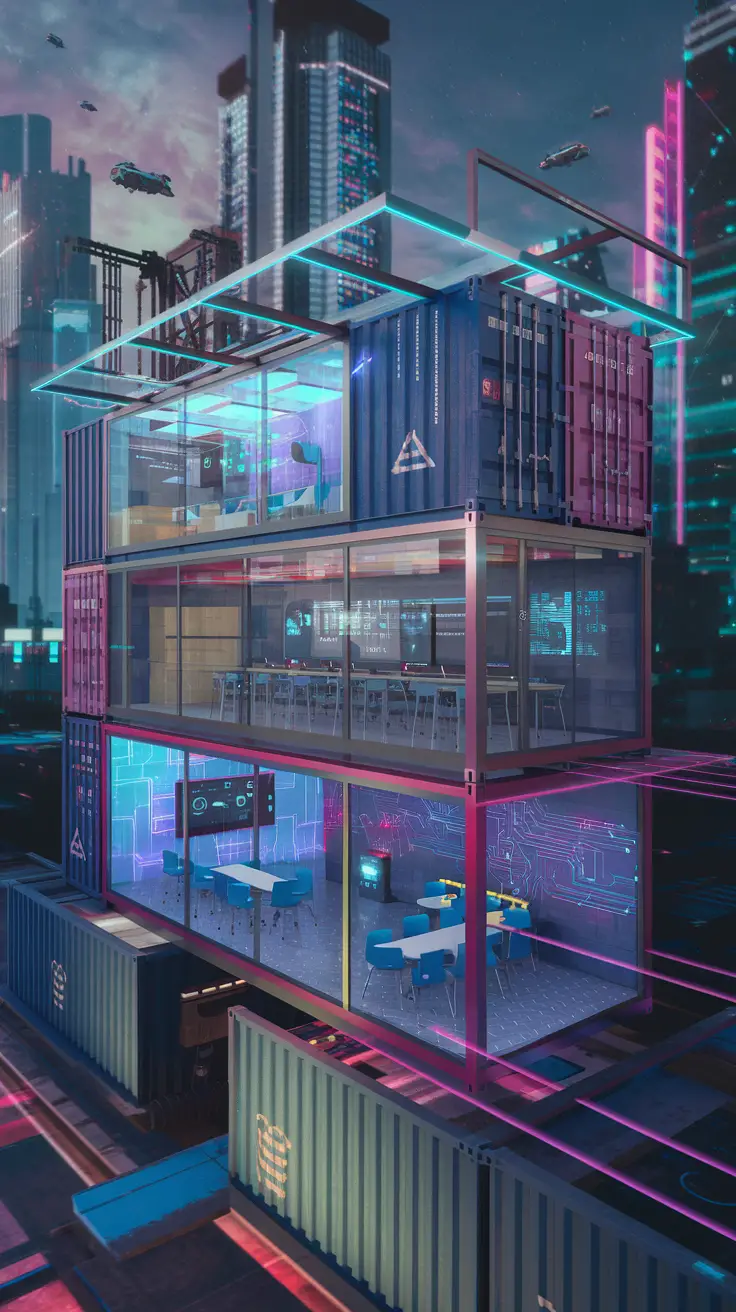 10+ Futuristic Cyberpunk Container Home Designs
