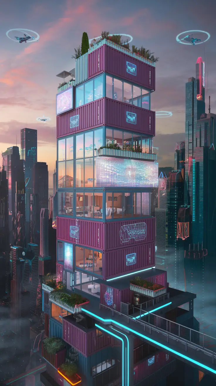 10+ Futuristic Cyberpunk Container Home Designs