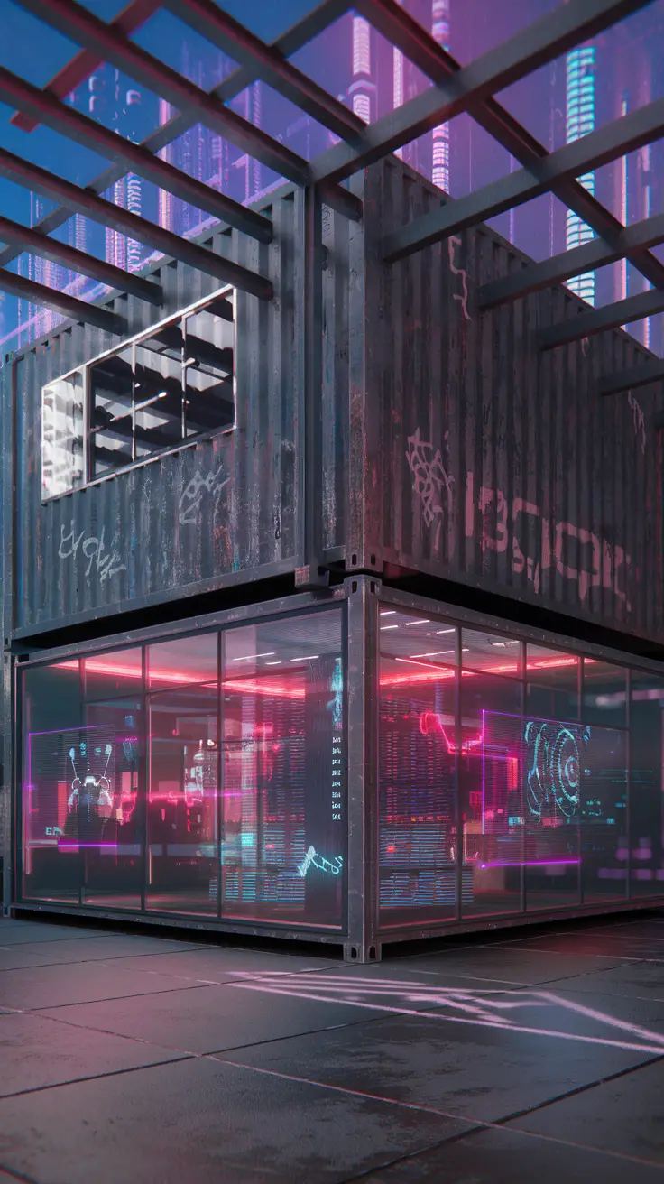 10+ Futuristic Cyberpunk Container Home Designs