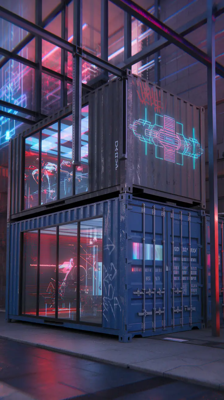 10+ Futuristic Cyberpunk Container Home Designs