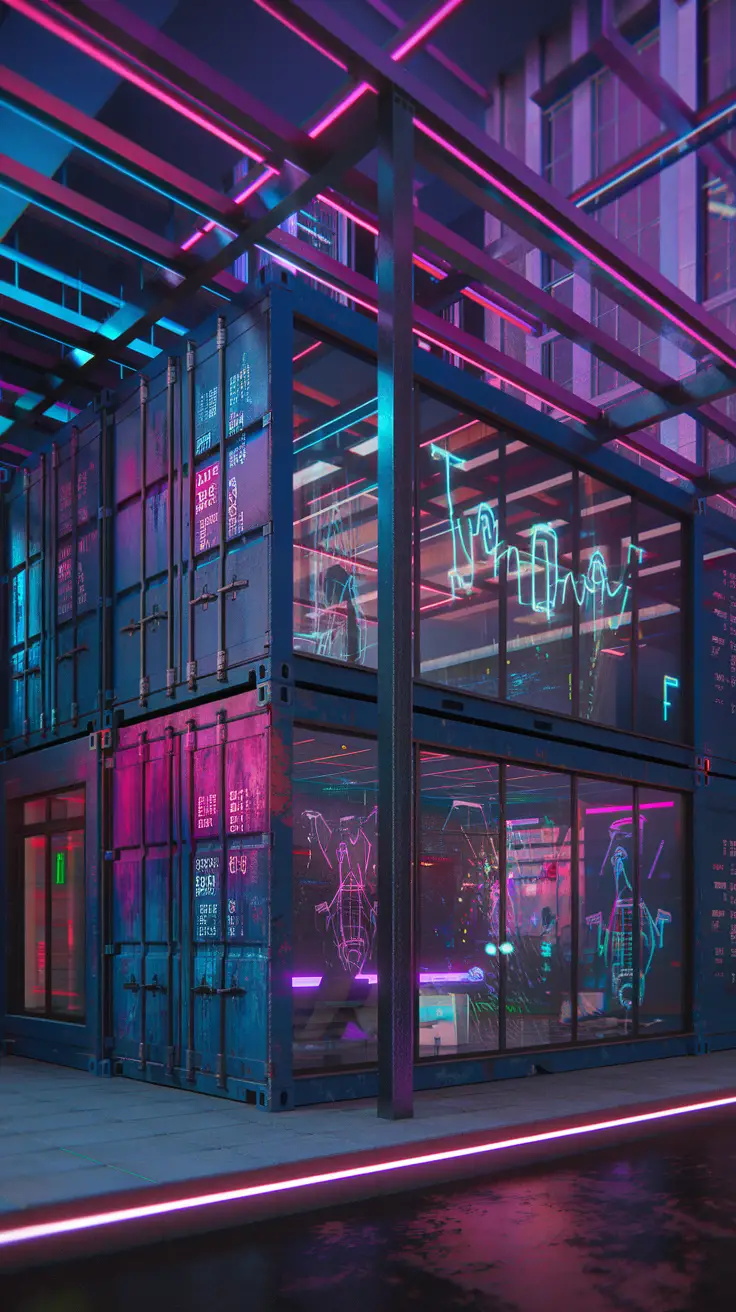 10+ Futuristic Cyberpunk Container Home Designs