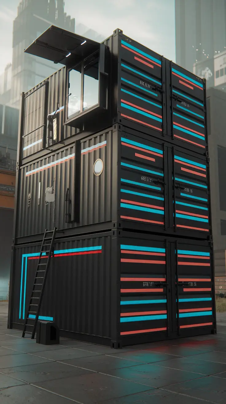 10+ Futuristic Cyberpunk Container Home Designs