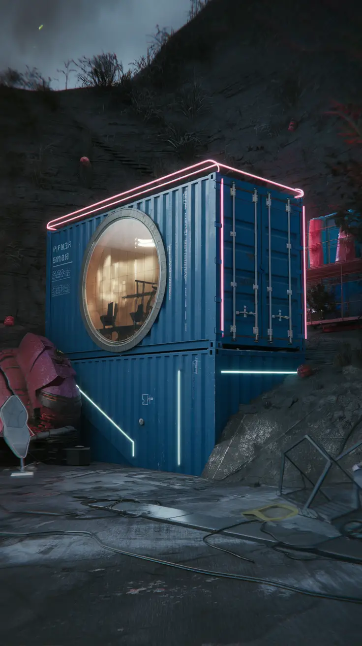 10+ Futuristic Cyberpunk Container Home Designs