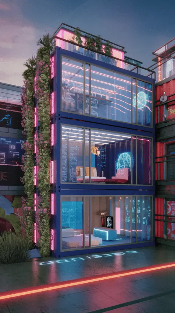 10+ Futuristic Cyberpunk Container Home Designs